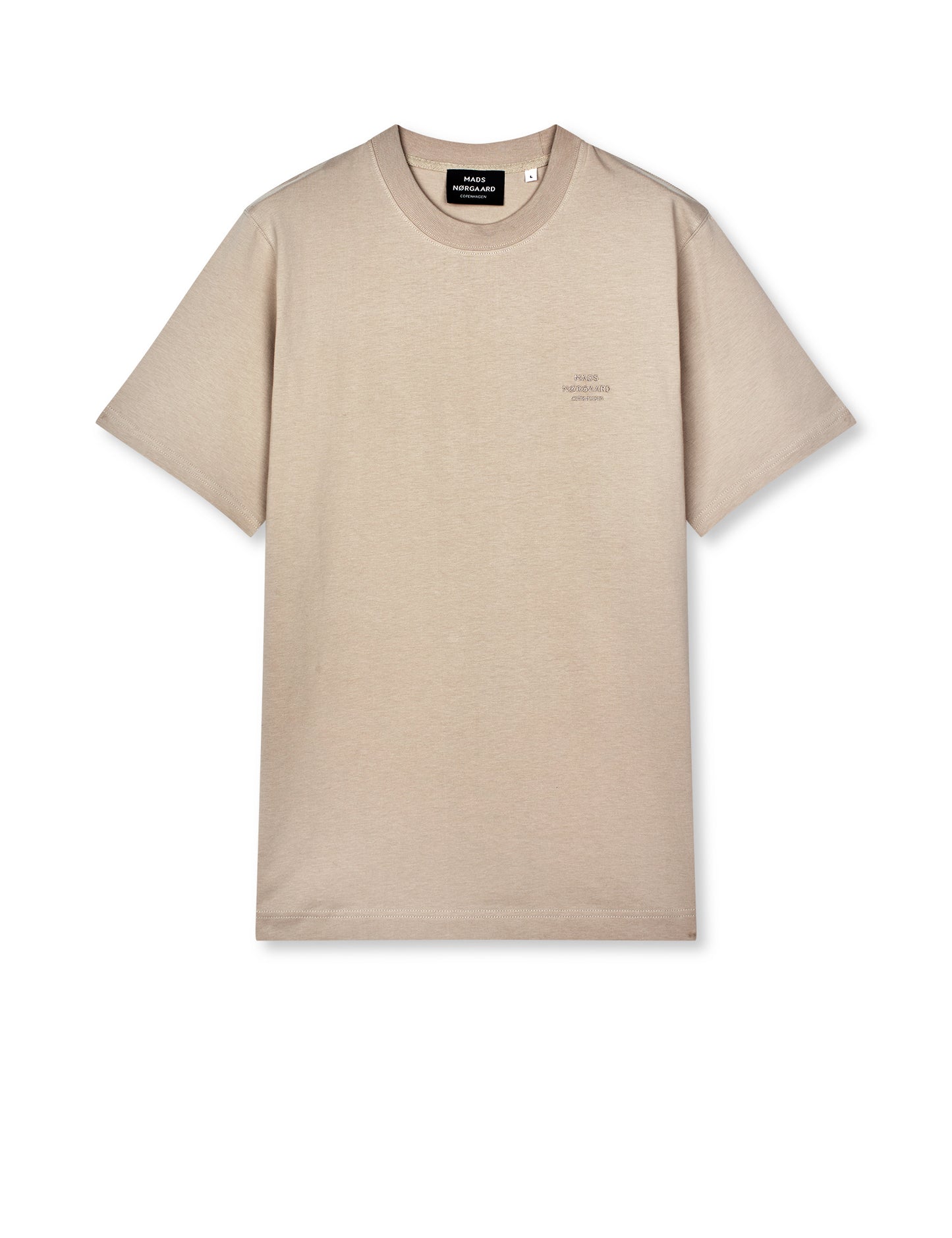Cotton Jersey Frode Logo Tee FAV, Plaza Taupe – MADS NØRGAARD – COPENHAGEN