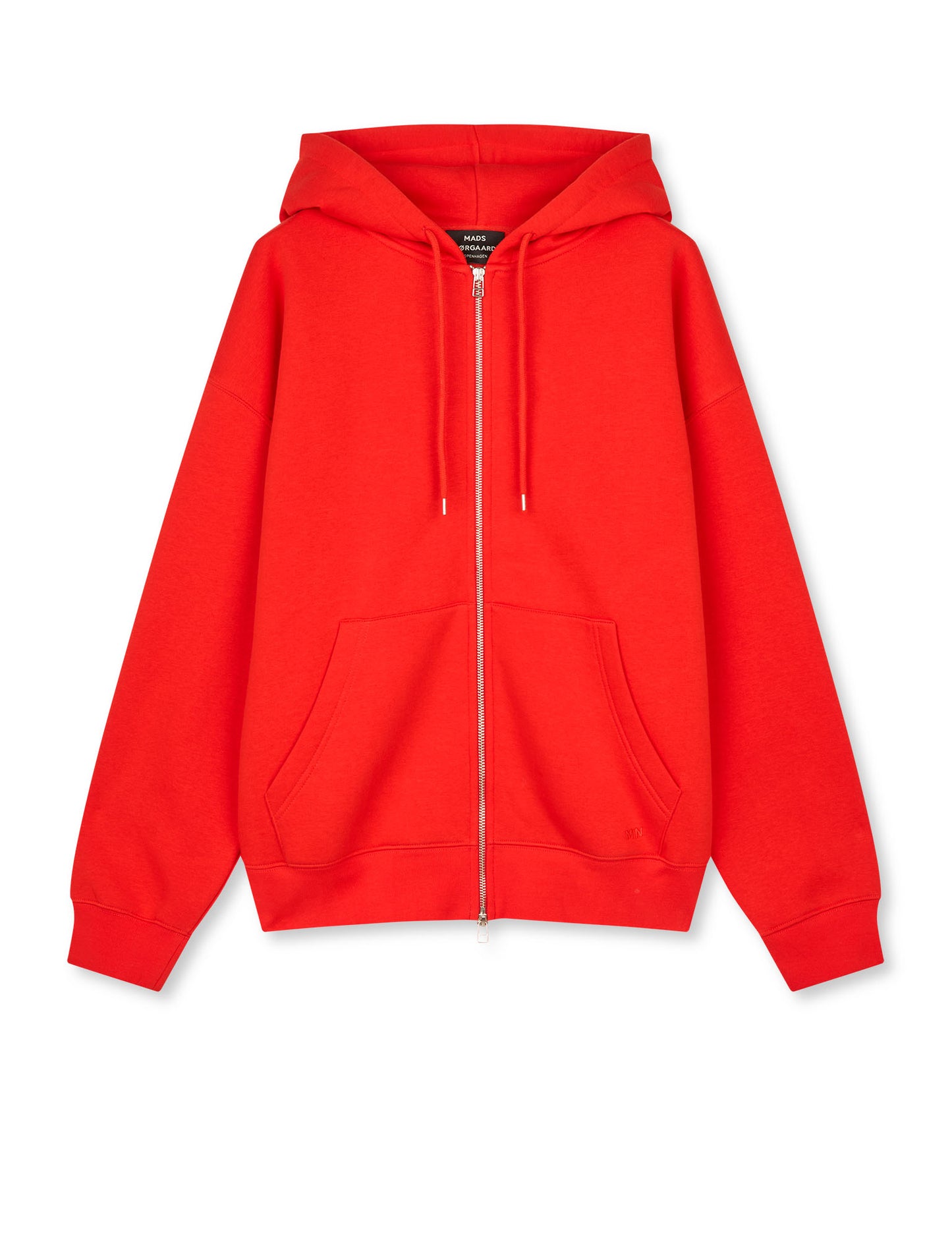 Standard Luka Hoodie Zip Sweat, Fiery Red – MADS NØRGAARD – COPENHAGEN