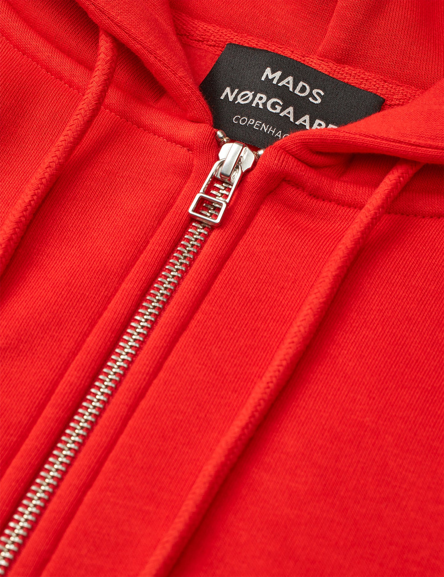 Standard Luka Hoodie Zip Sweat, Fiery Red – MADS NØRGAARD – COPENHAGEN
